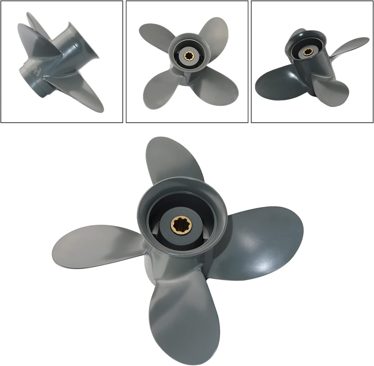Boat Propeller fit Honda outboard Engines 8-20 HP 8 Spline Tooth 4 Bla ...