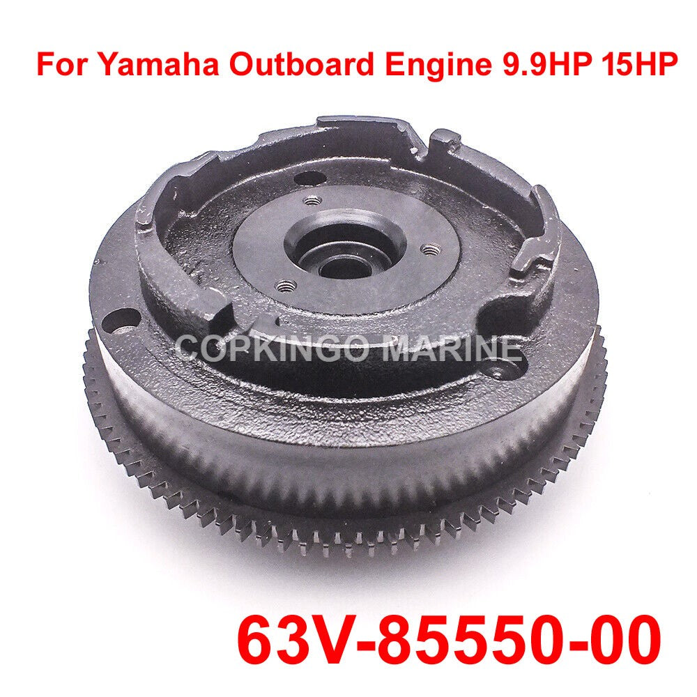 Boat Electric Flywheel 63V-85550-00 For Yamaha Outboard Motor 9.9HP 15 ...