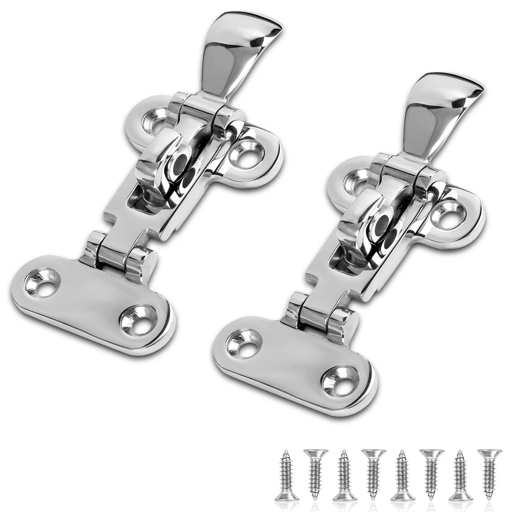 2 Pcs Boat Door Hatch 316 Stainless Steel Anti-Rattle Latches, Marine ...