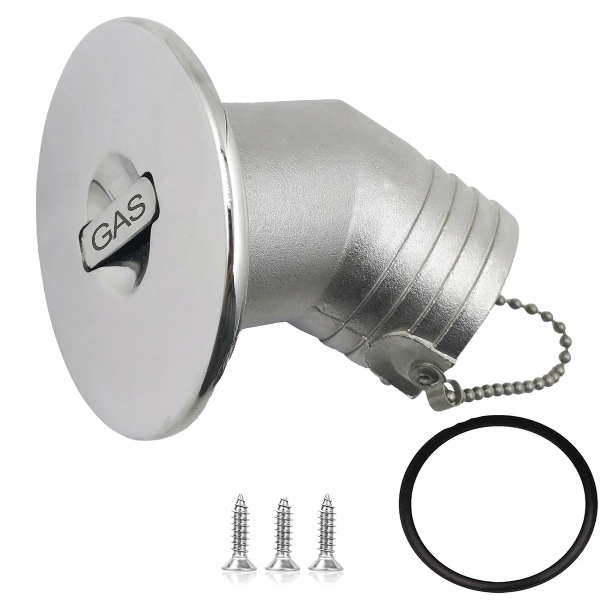 2"(51mm) Boat Deck Fill/Filler Cap Angled Neck Gas/Fuel/Water/DEO Mari ...