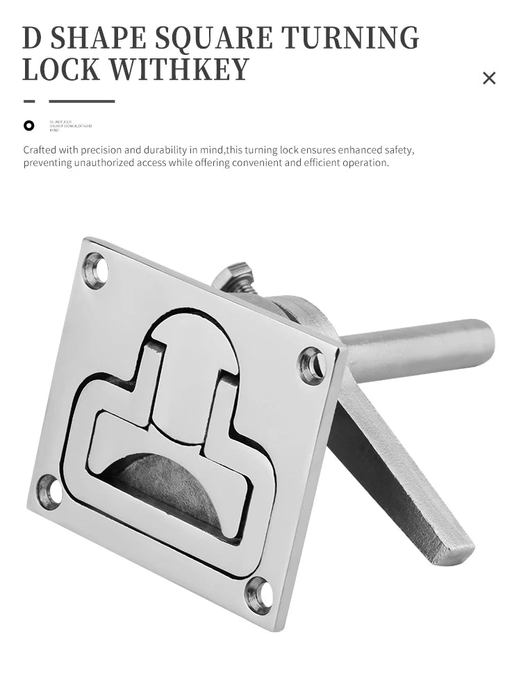 Stainless Steel Boat Floor Lock Hatch Latch Resistant Marine Turning L ...