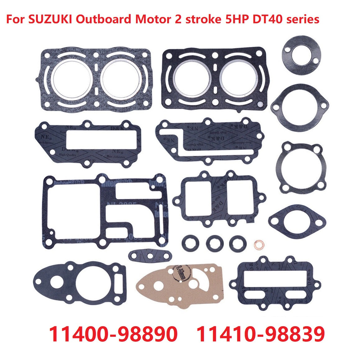 Power Head Gasket Kit For Suzuki Outboard Motor 2T 5HP 11400-98890 2 C ...