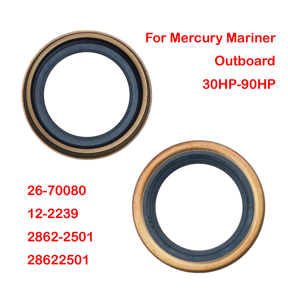 2Pcs Oil Seal for Mercury Propshaft Inner Seal Outboard Motor 30HP-90H ...