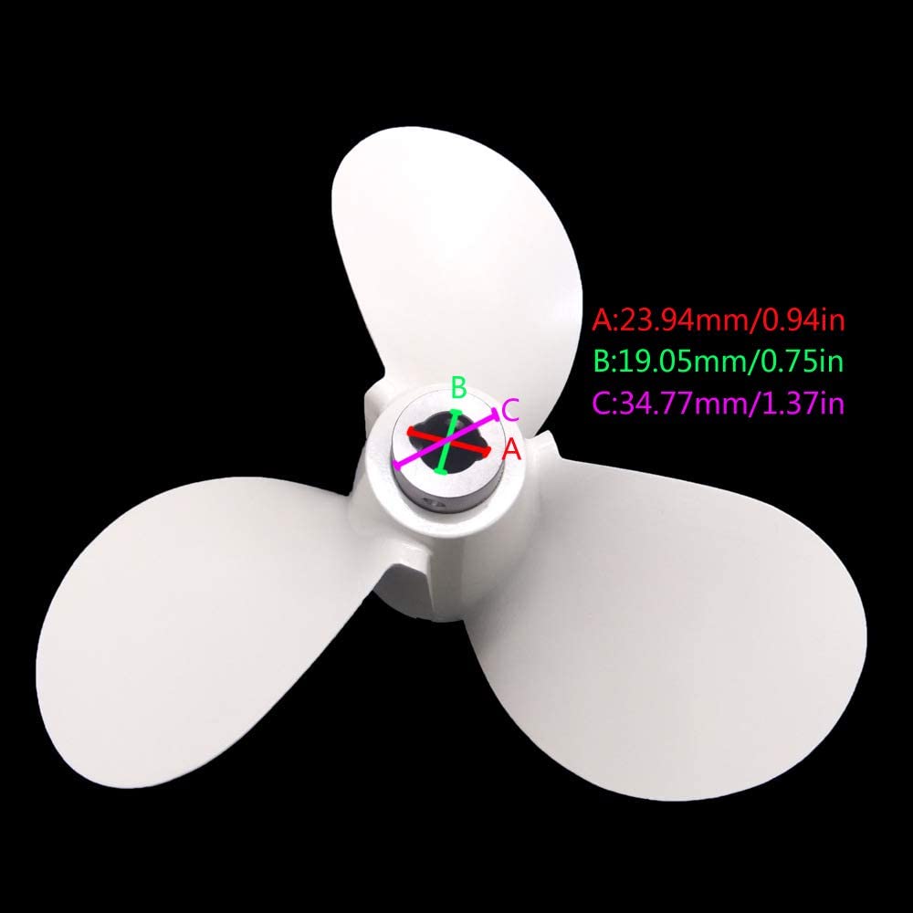 Boat Propeller for Yamaha 40HP G E40G EK40G Outboard Engine Pin Type P ...