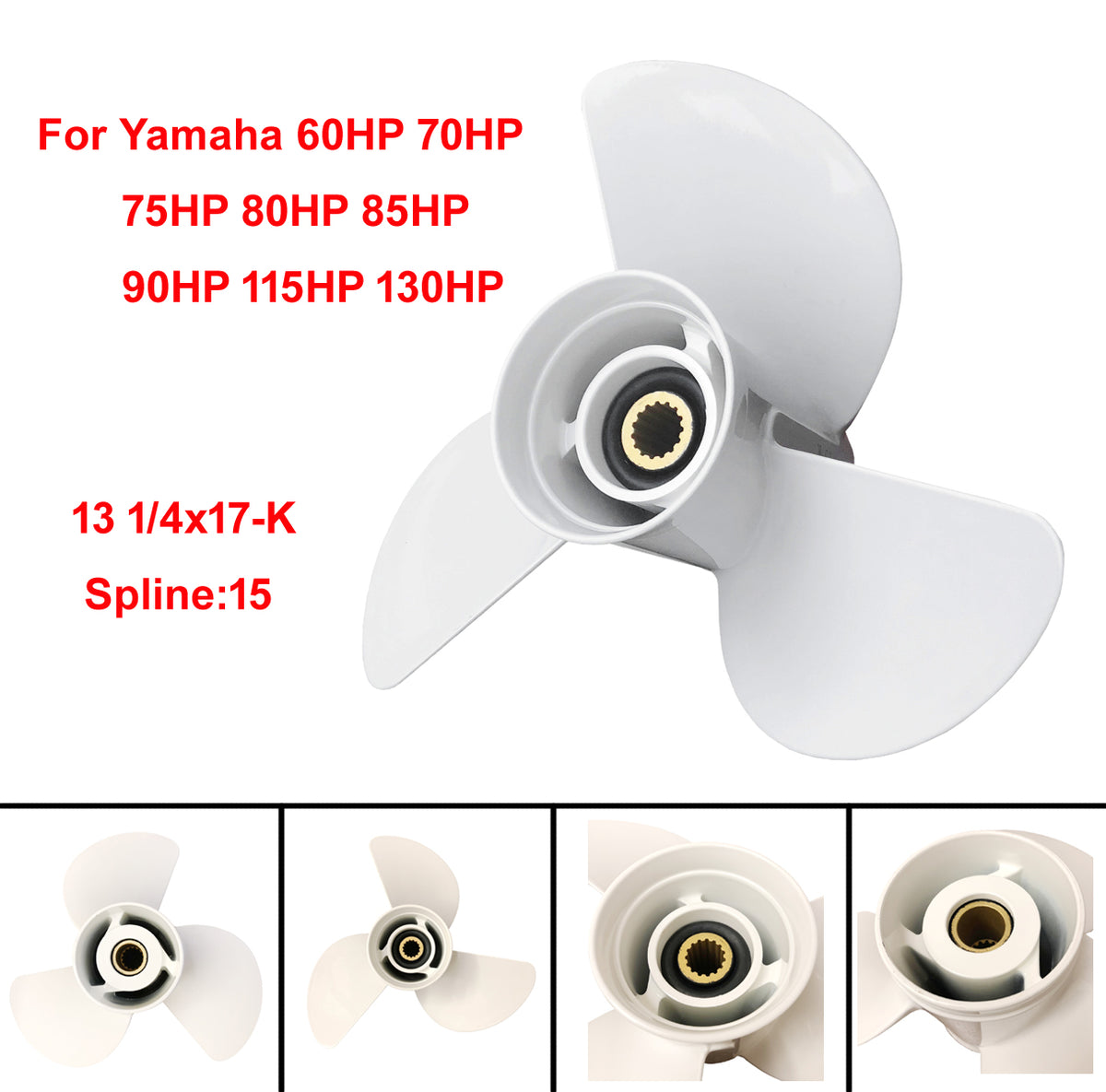 Boat Propeller for Yamaha 60HP 70HP 75HP 80HP 85HP 90HP 115HP 130HP Ou ...