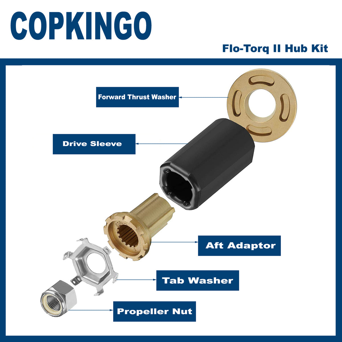 Mercury Propeller Flo-Torq II Hub Kit For Mercury Outboards (60-300HP ...